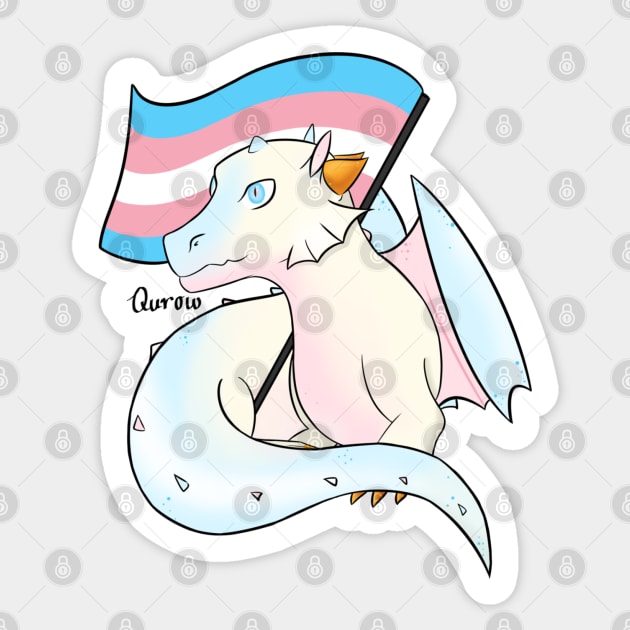Transgender Pride Flag Dragon 2 2018 Dragon Sticker Teepublic
